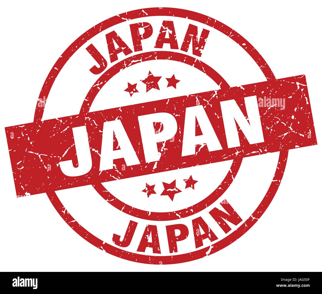 Japan red round grunge stamp Stock Vector Image & Art - Alamy