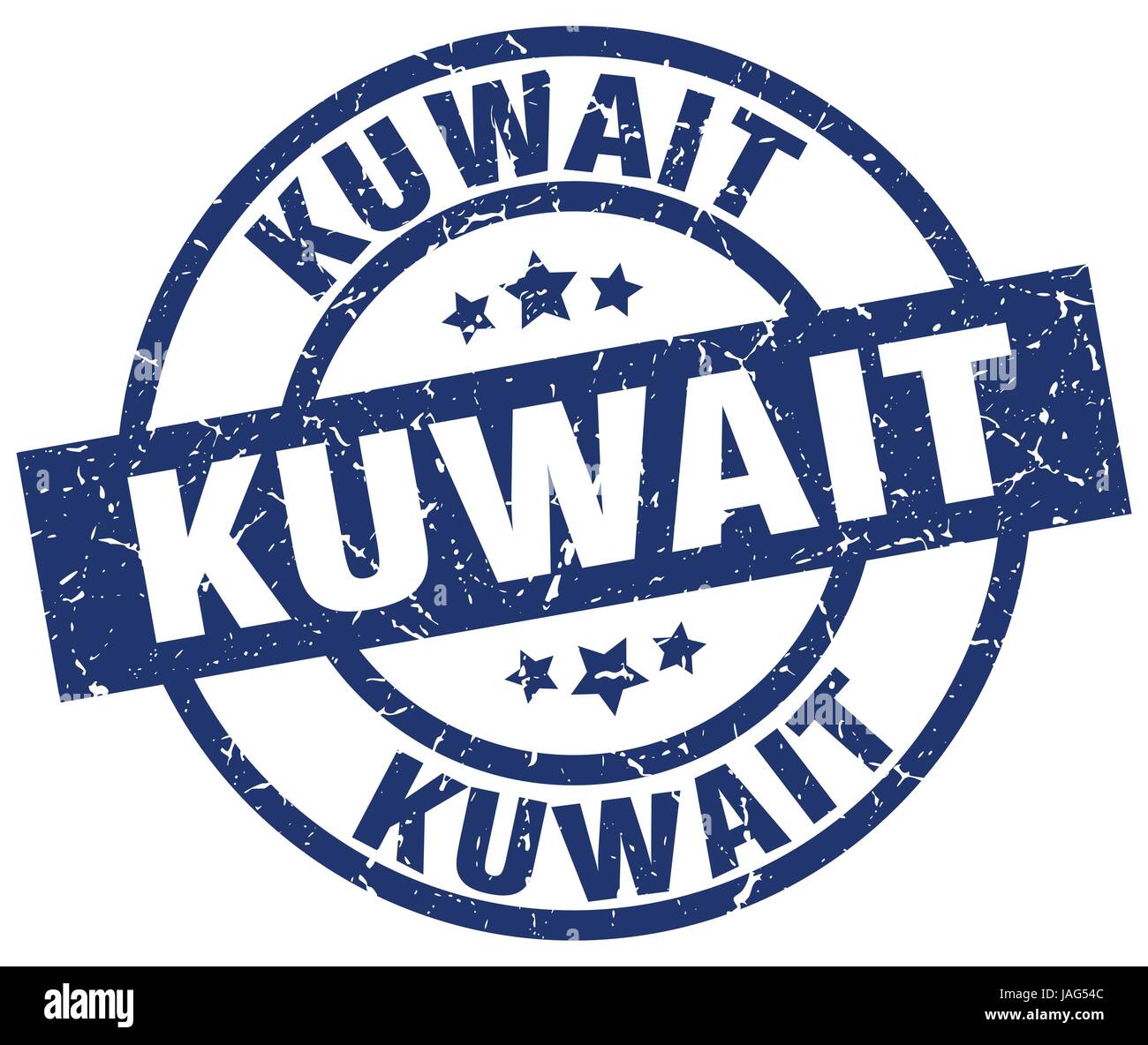 Kuwait blue round grunge stamp Stock Vector Image & Art - Alamy