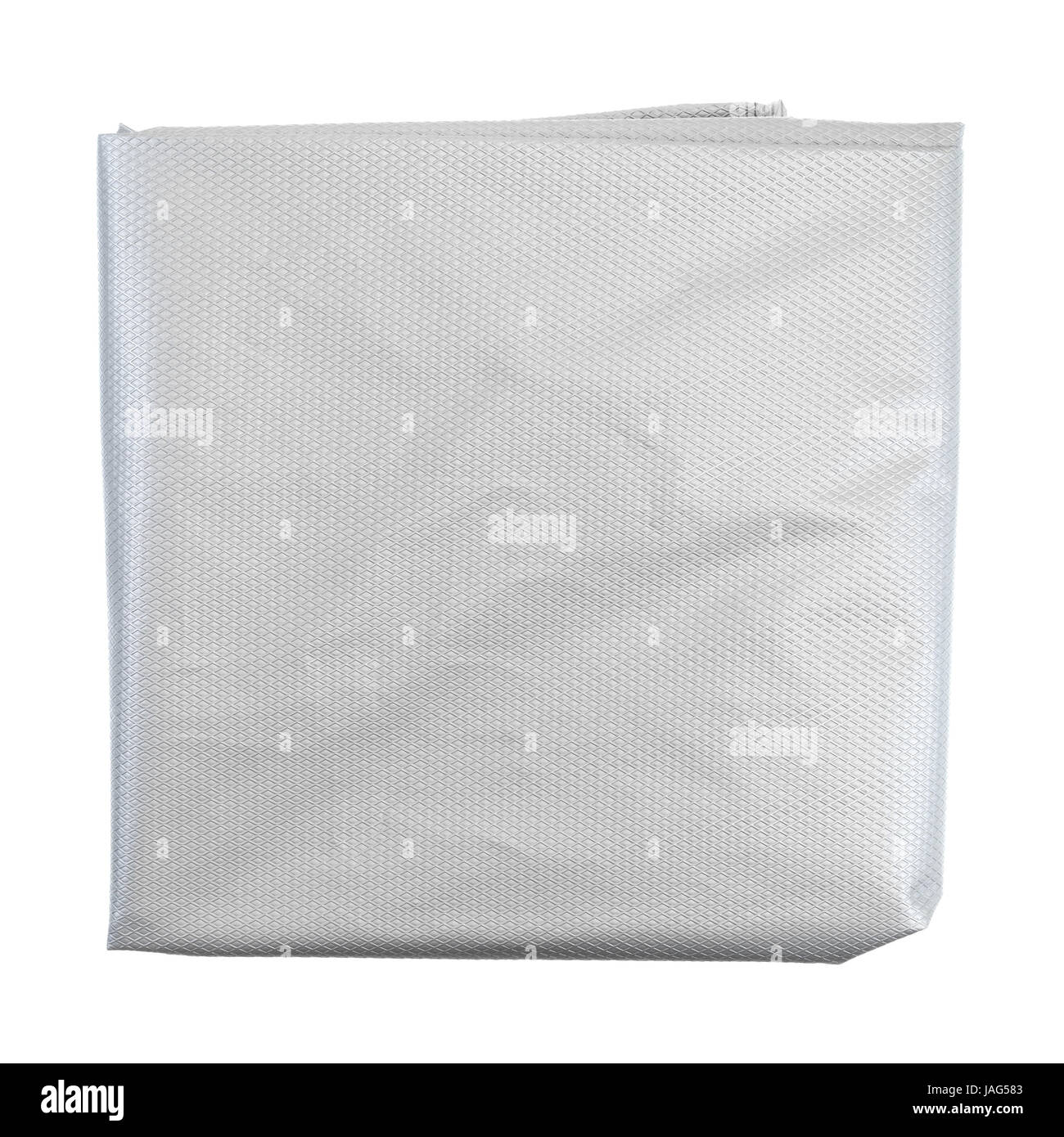 Top view of a new plastic air conditioner cover isolated on a white ...
