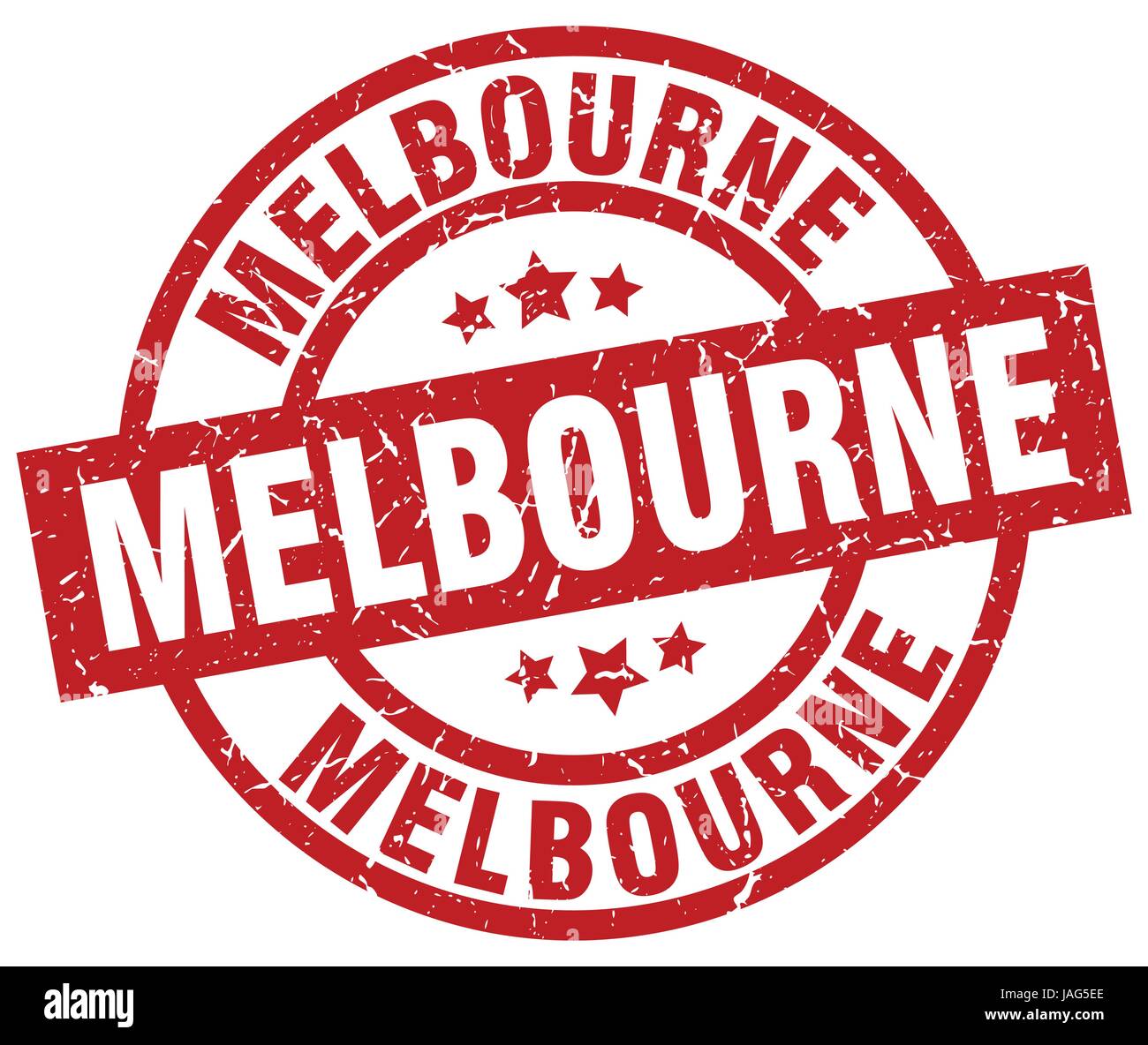 Melbourne red round grunge stamp Stock Vector Image & Art - Alamy