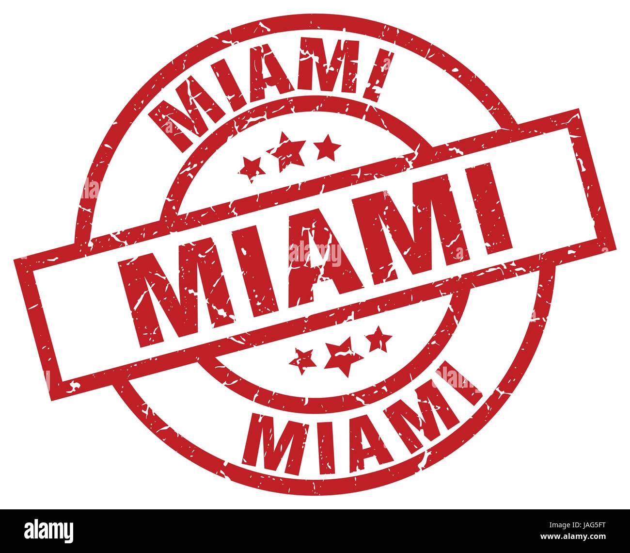 Miami red round grunge stamp Stock Vector Image & Art - Alamy