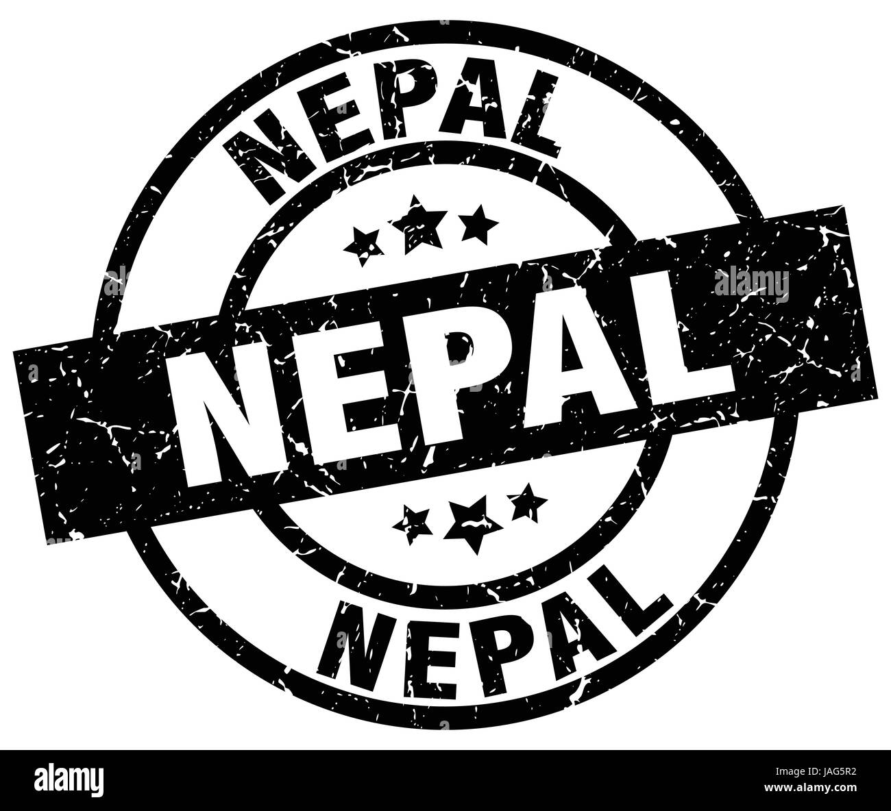 Nepal black round grunge stamp Stock Vector Image & Art - Alamy