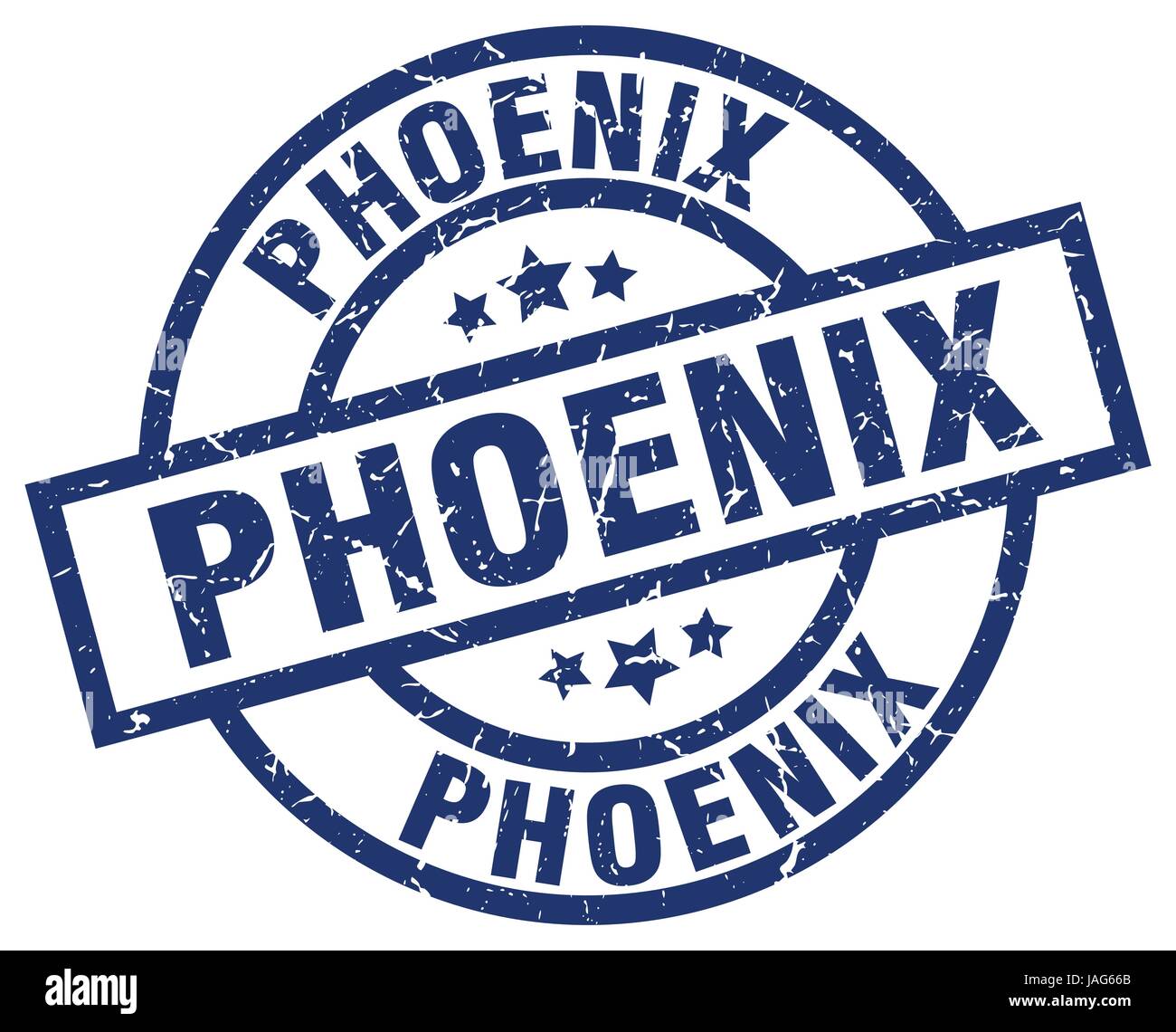 Phoenix blue round grunge stamp Stock Vector Image & Art - Alamy