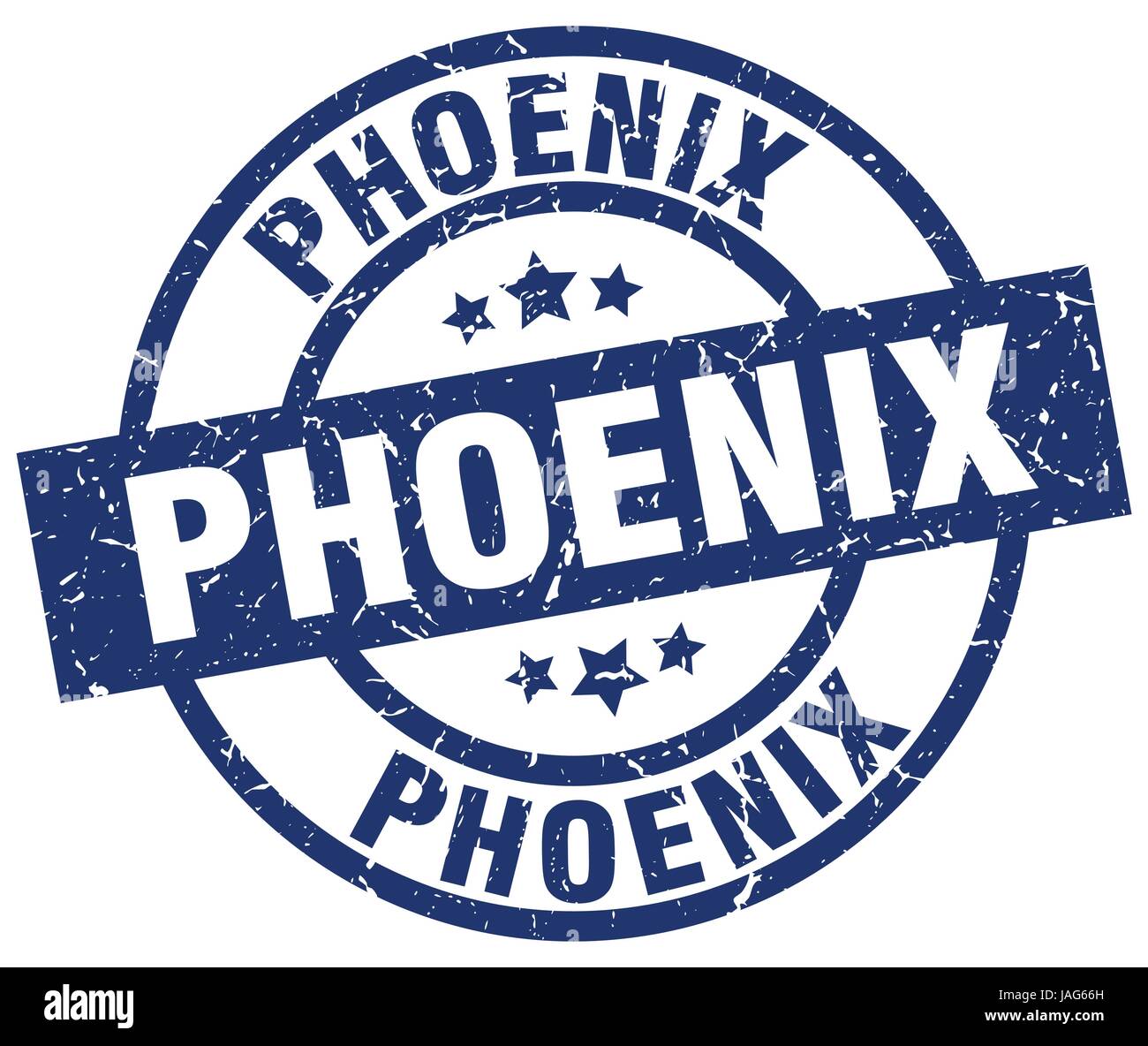 Phoenix blue round grunge stamp Stock Vector Image & Art - Alamy