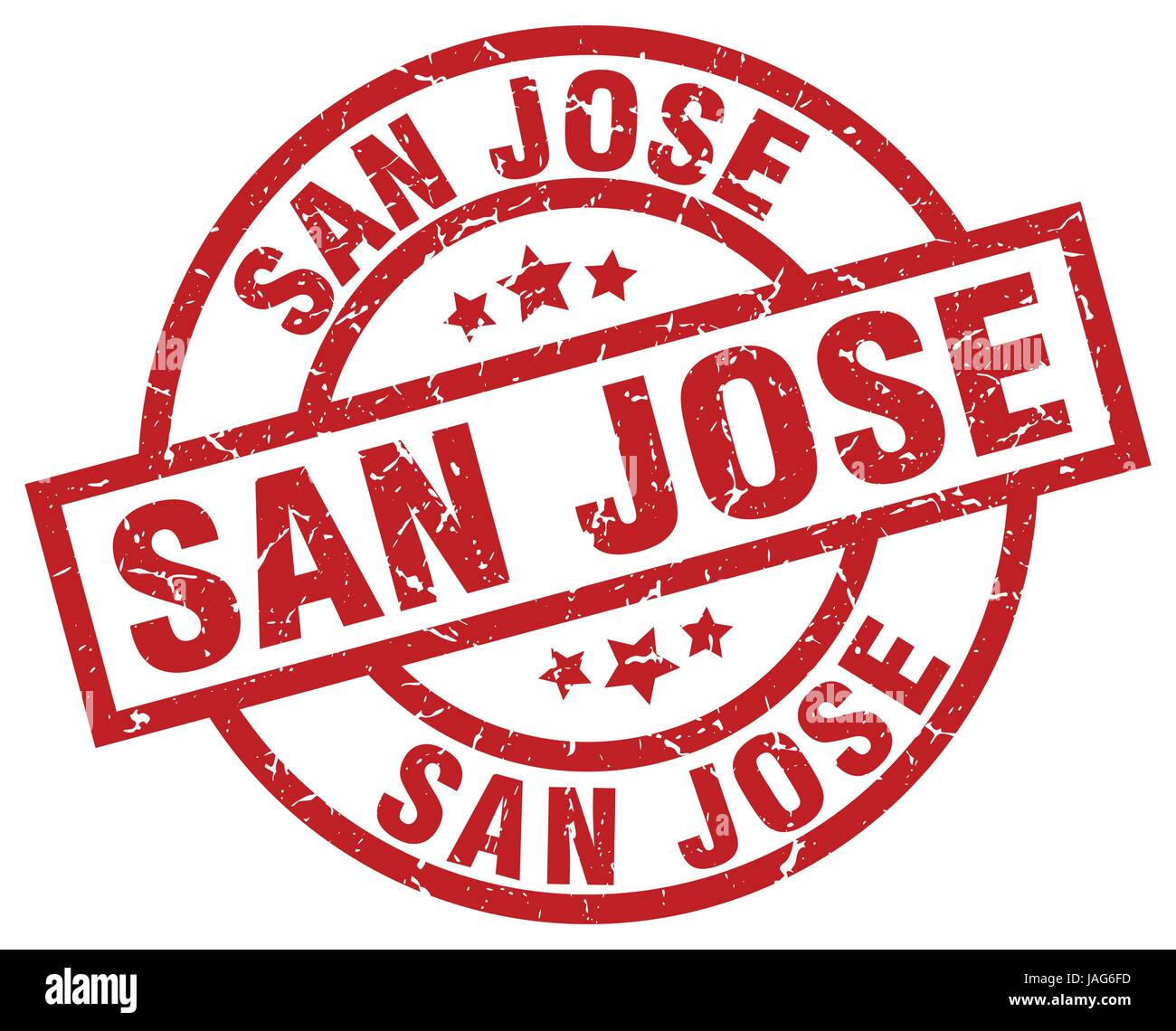 San Jose red round grunge stamp Stock Vector Image & Art - Alamy