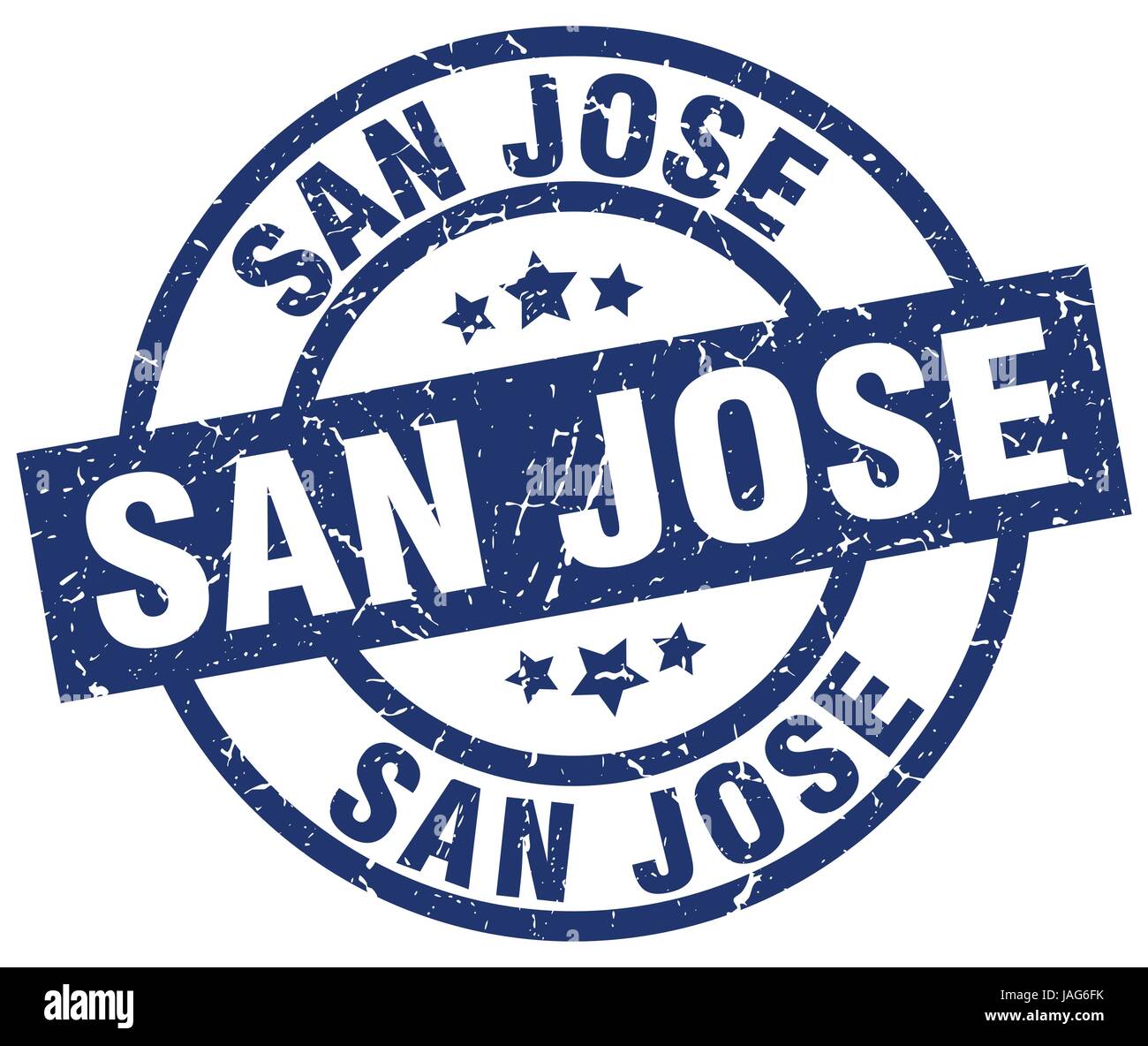 San Jose blue round grunge stamp Stock Vector Image & Art - Alamy