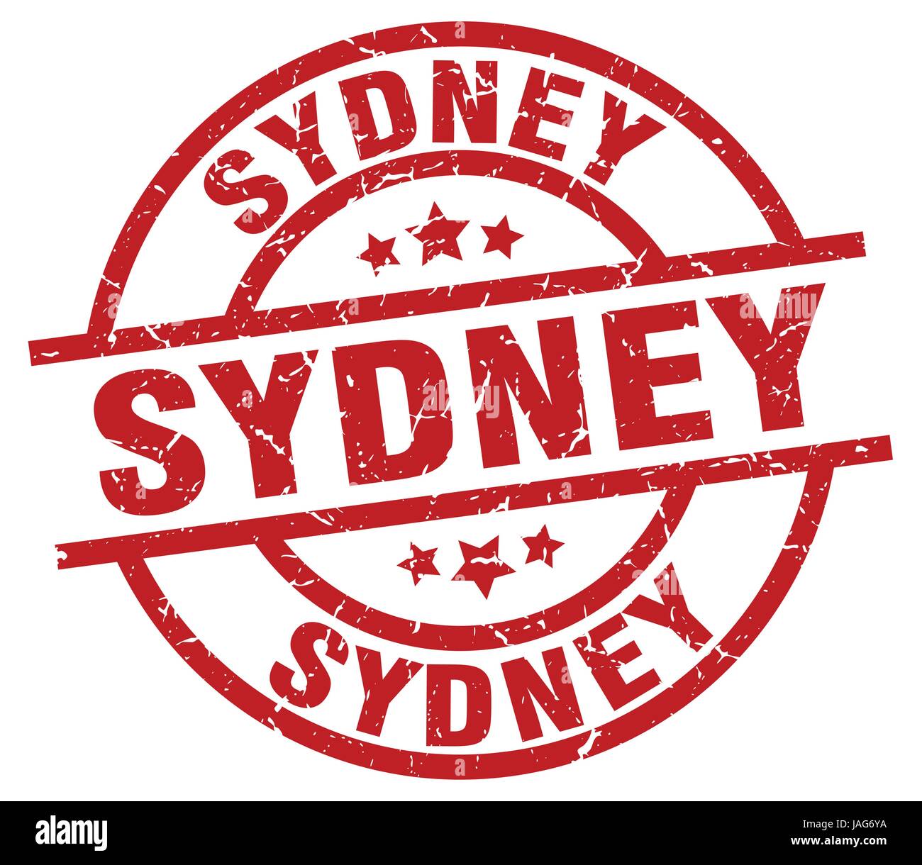 Sydney red round grunge stamp Stock Vector Image & Art - Alamy