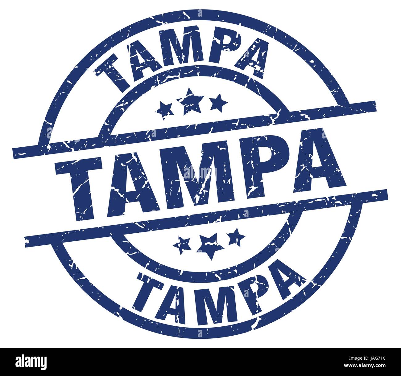 Tampa blue round grunge stamp Stock Vector Image & Art - Alamy