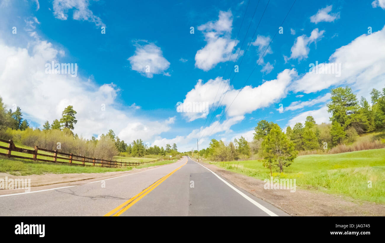 Small paved road in rural area of Colorado Stock Photo - Alamy
