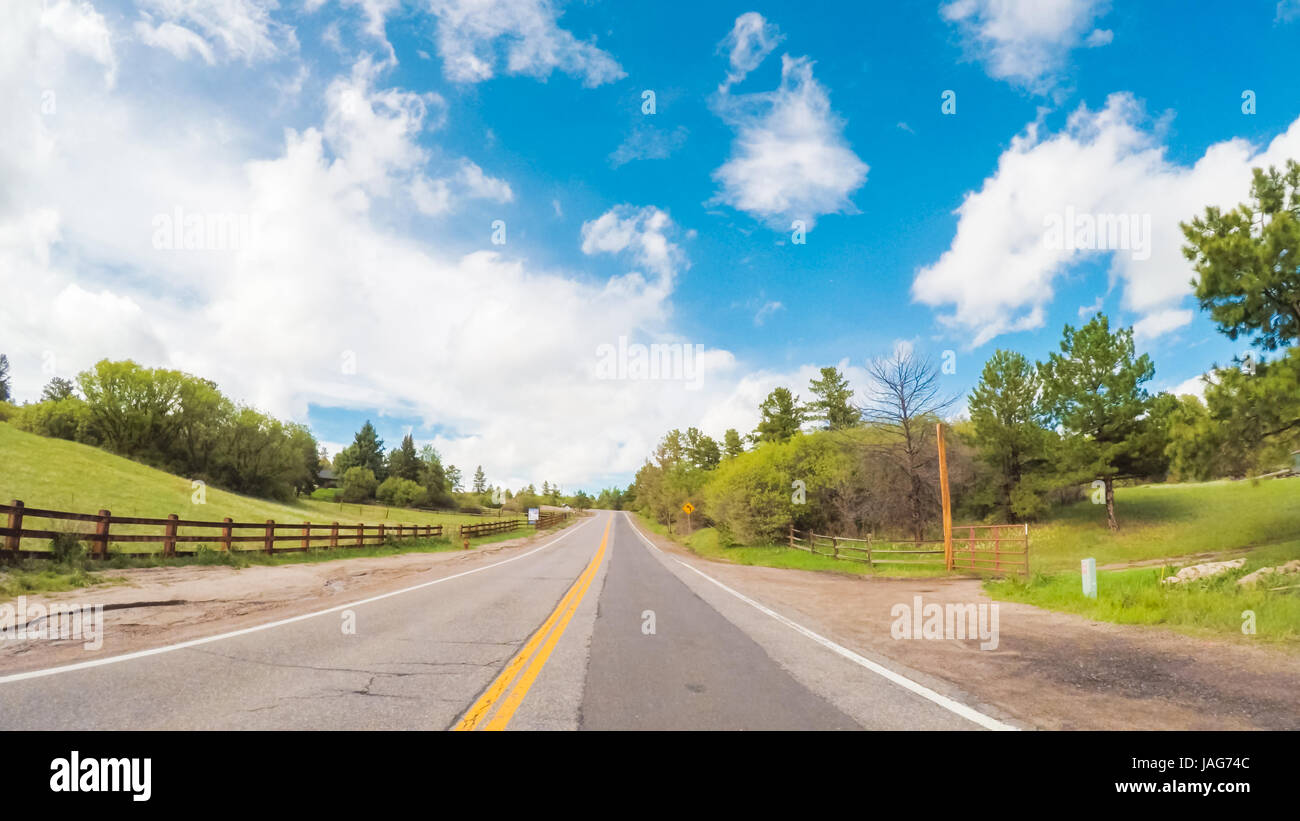 Small paved road in rural area of Colorado Stock Photo - Alamy