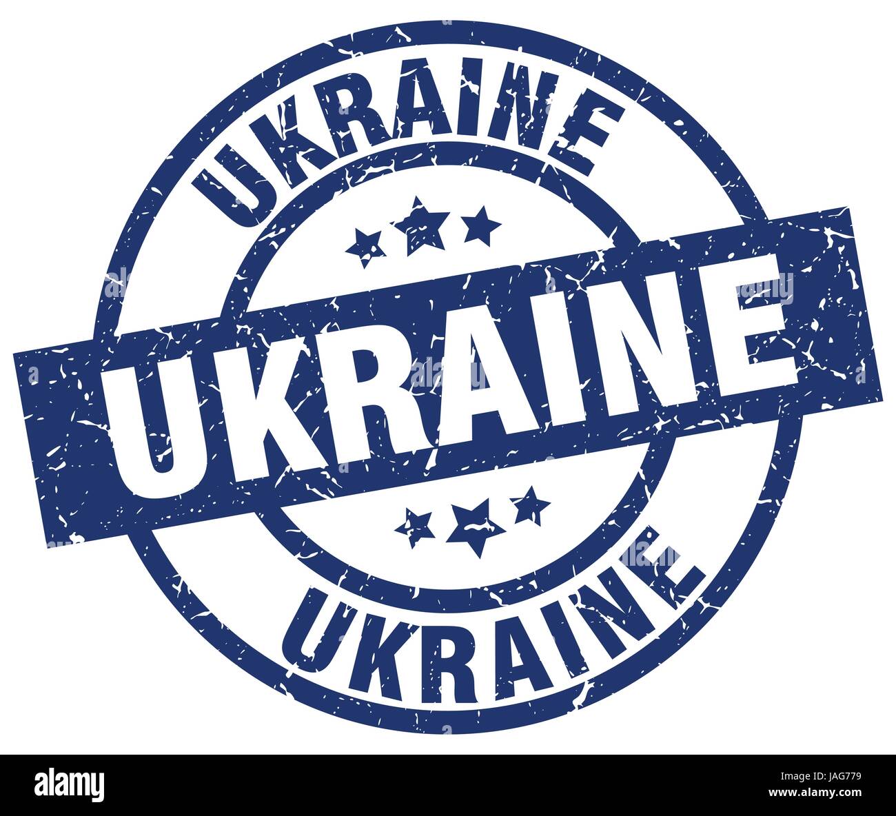 Ukraine blue round grunge stamp Stock Vector Image & Art - Alamy