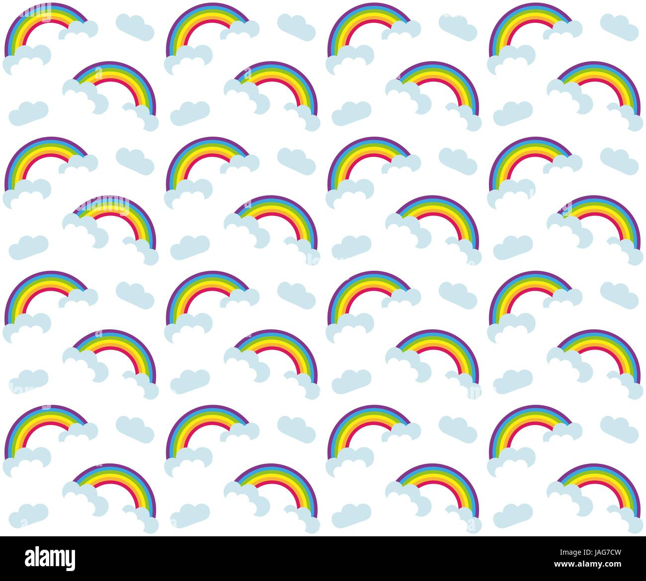Rainbow seamless pattern. Colorful children's endless background ...