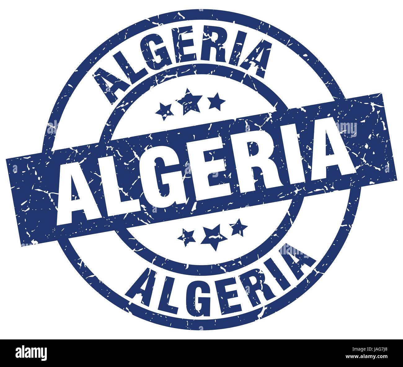 Algeria blue round grunge stamp Stock Vector Image & Art - Alamy