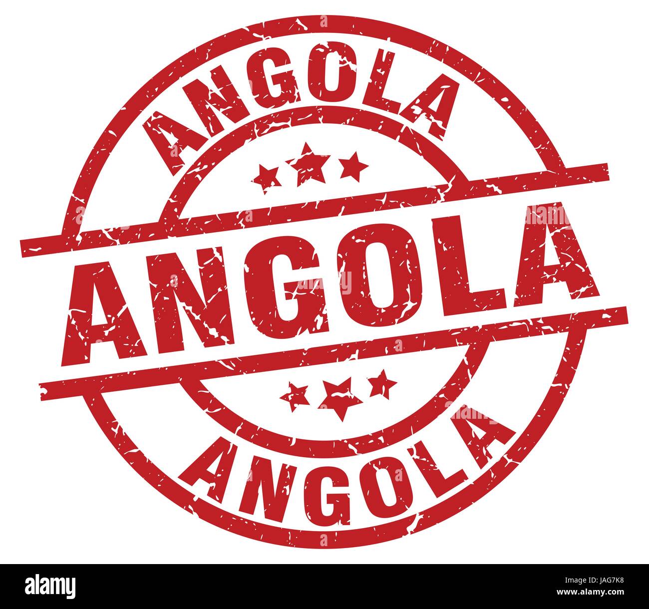 Angola red round grunge stamp Stock Vector Image & Art - Alamy