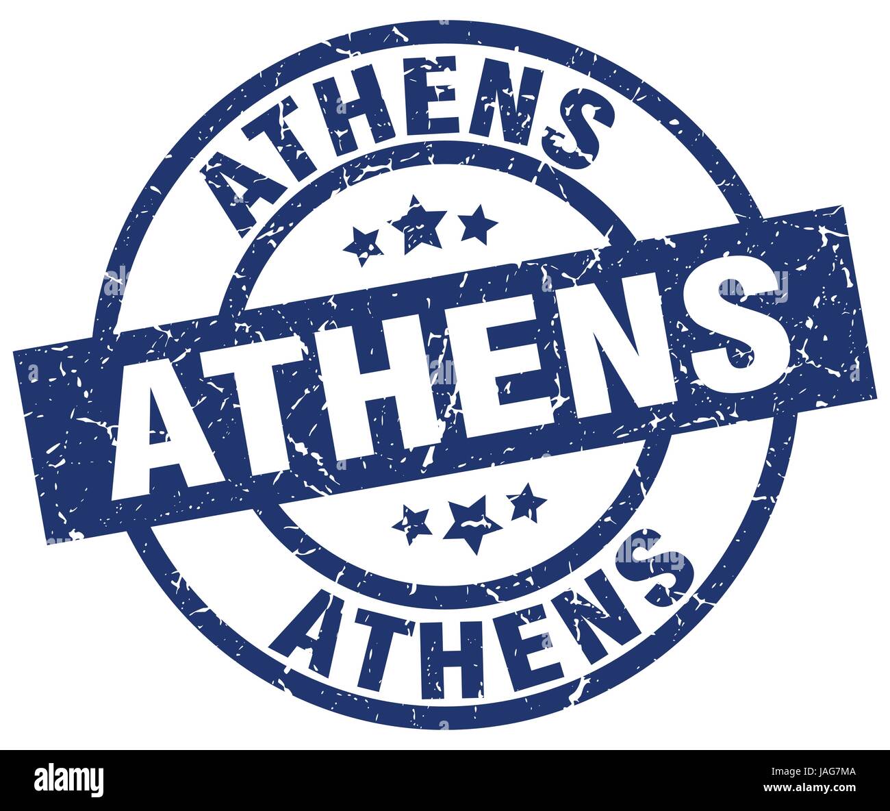 Athens blue round grunge stamp Stock Vector Image & Art - Alamy