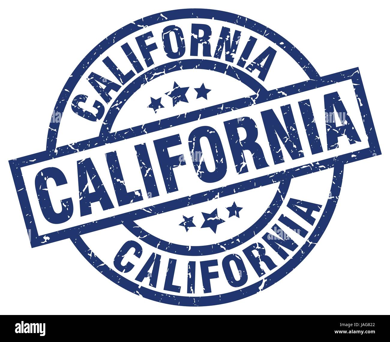 California blue round grunge stamp Stock Vector Image & Art - Alamy