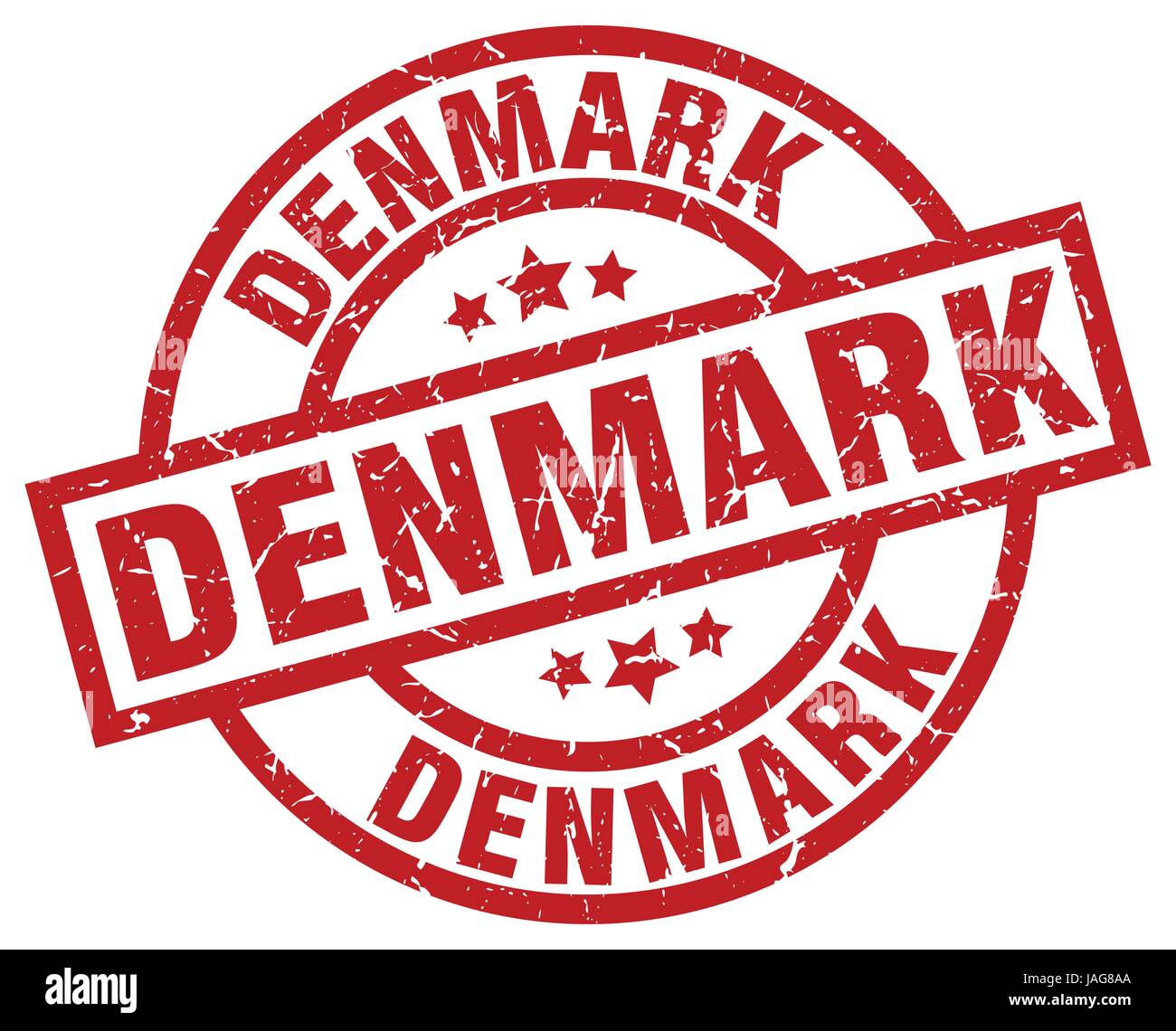 Denmark red round grunge stamp Stock Vector Image & Art - Alamy