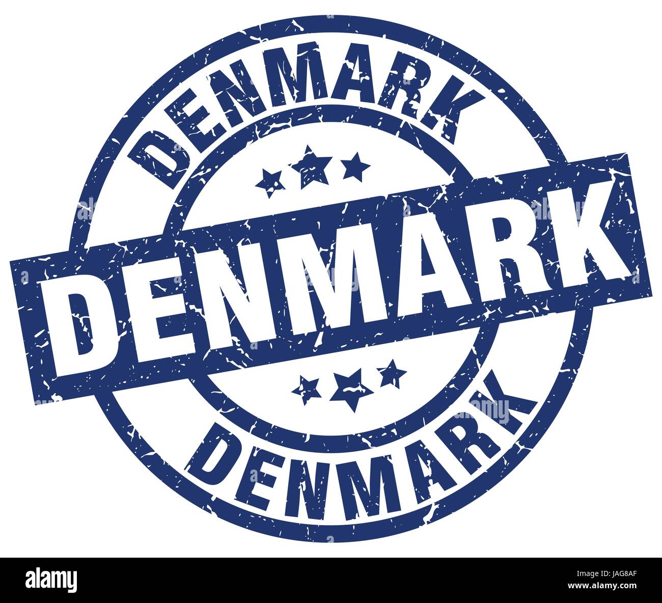 Denmark blue round grunge stamp Stock Vector Image & Art - Alamy