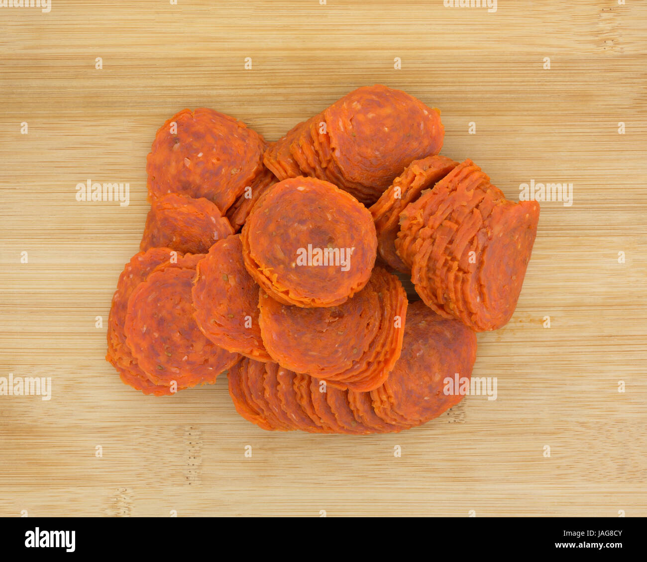 Pile pepperoni top view hi-res stock photography and images - Alamy