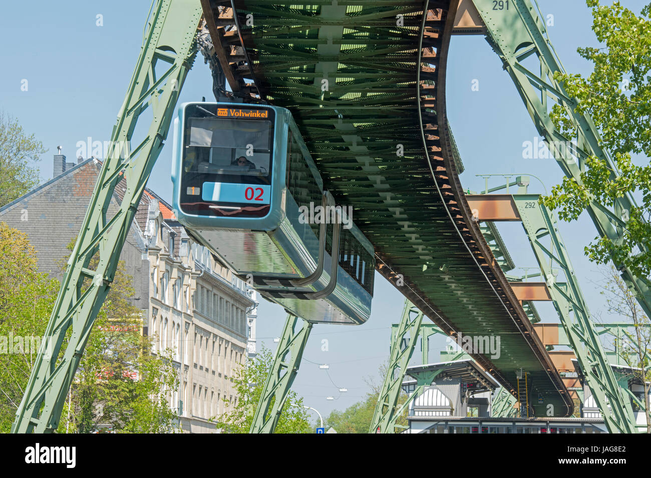 Wuppertal schwebebahn wuppertal floating tram hi-res stock photography ...