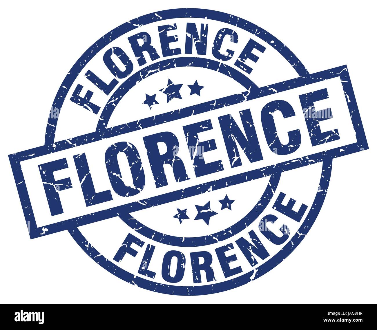 Florence blue round grunge stamp Stock Vector Image & Art - Alamy