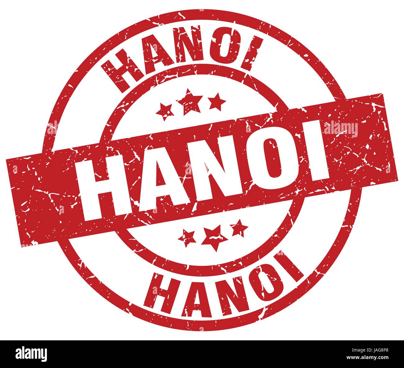 Hanoi red round grunge stamp Stock Vector Image & Art - Alamy