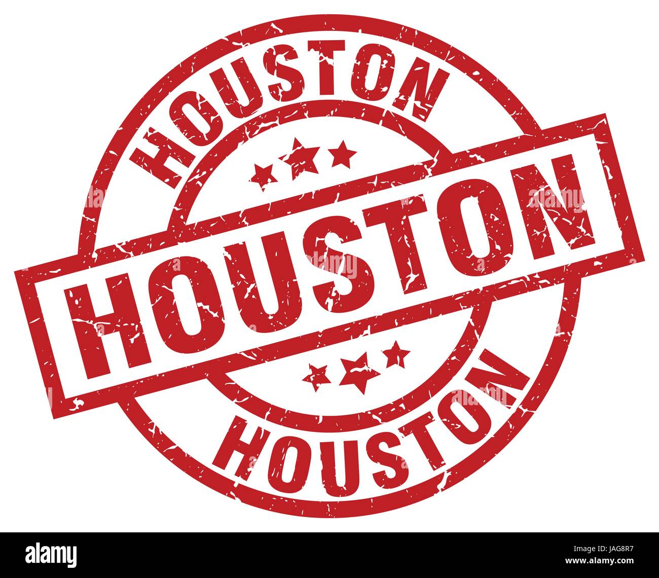 Houston red round grunge stamp Stock Vector Image & Art - Alamy