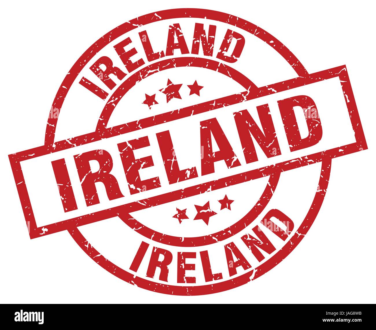 Ireland red round grunge stamp Stock Vector Image & Art - Alamy