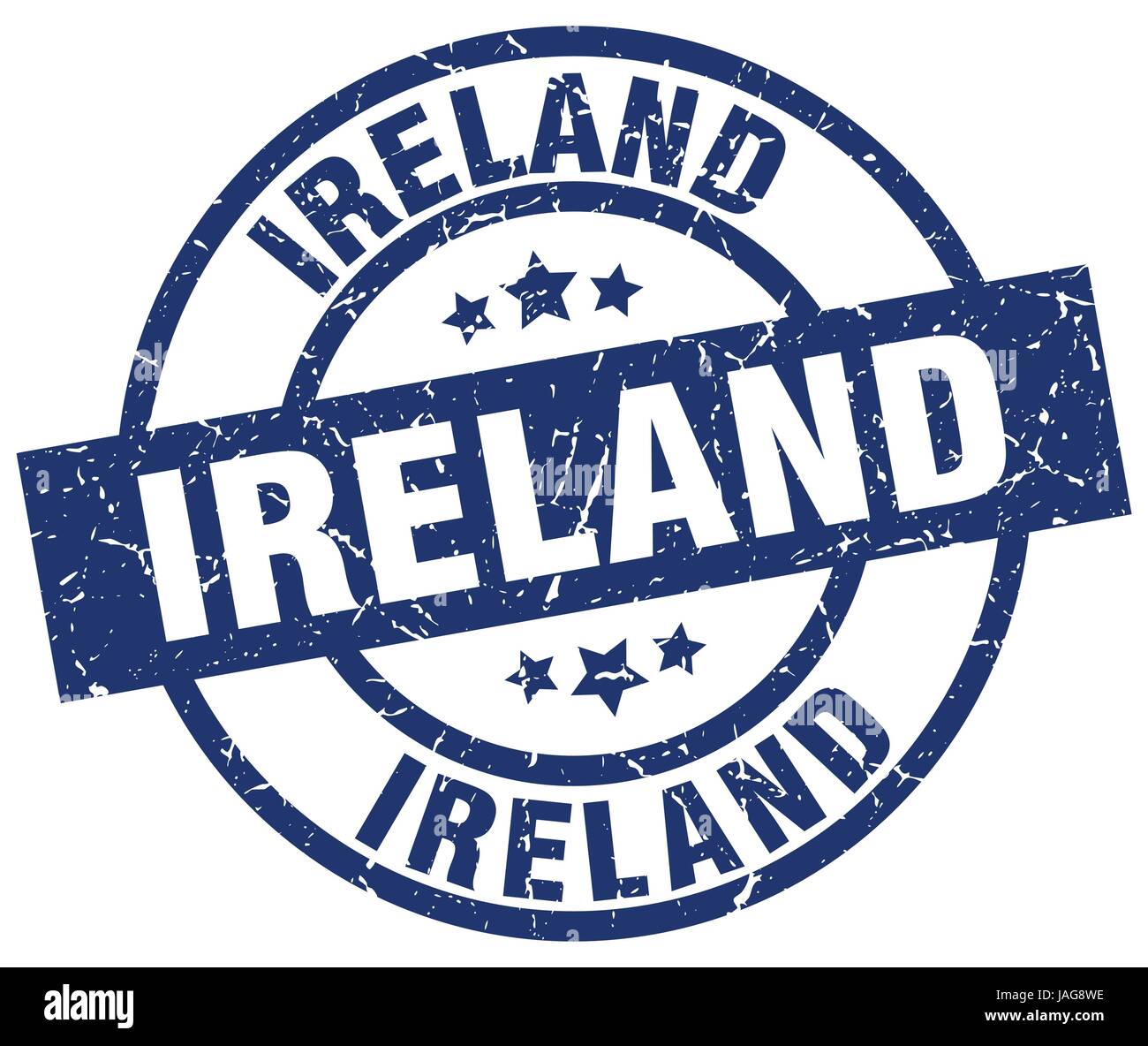 Ireland blue round grunge stamp Stock Vector Image & Art - Alamy