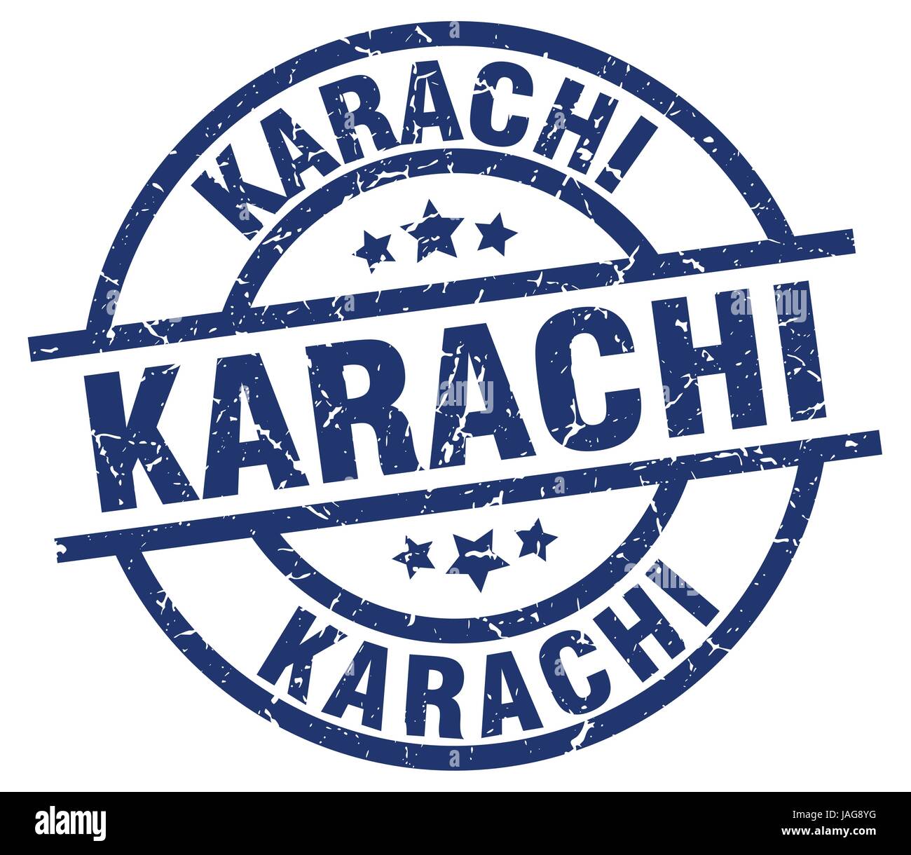 Karachi blue round grunge stamp Stock Vector Image & Art - Alamy