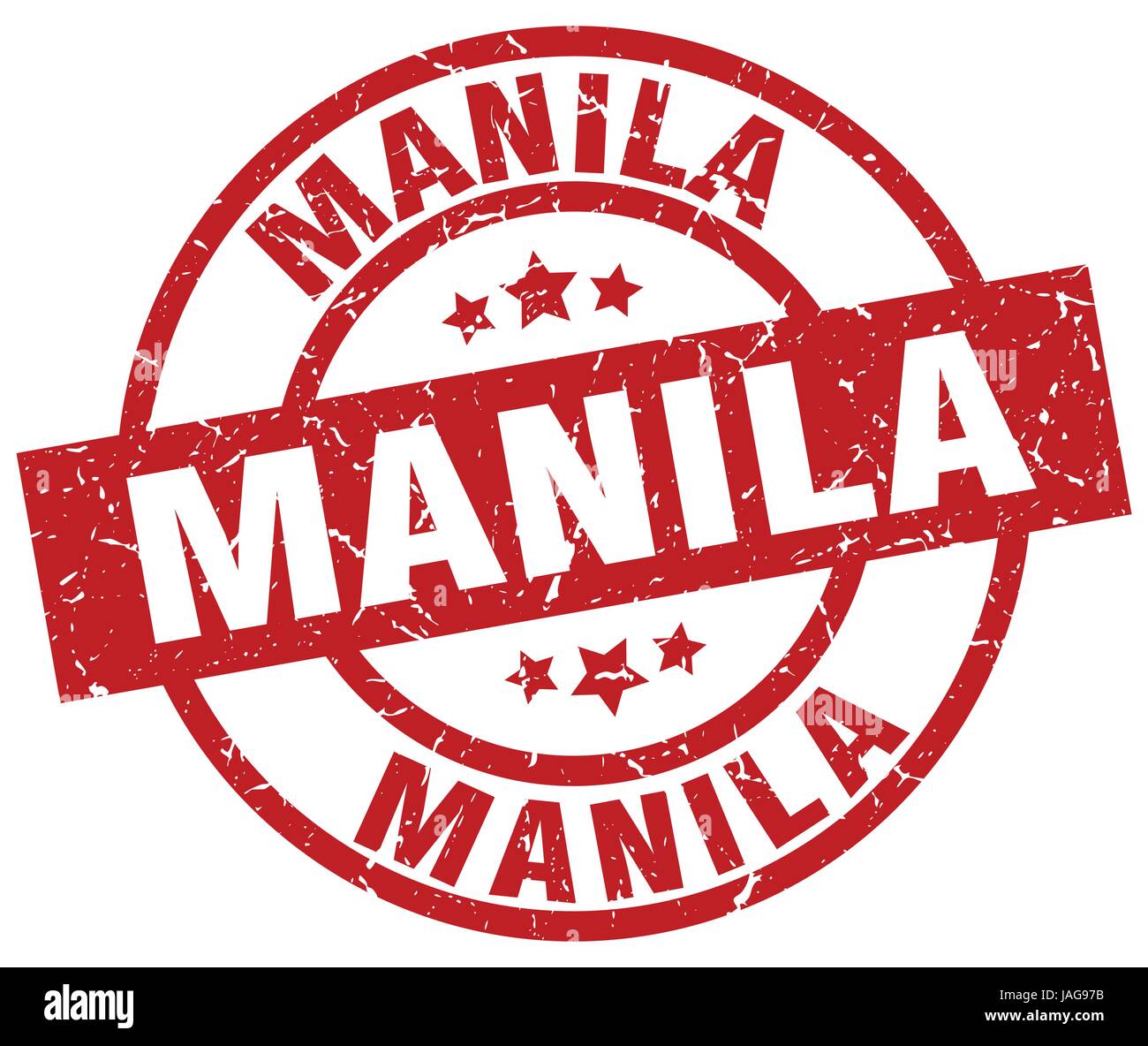 Manila red round grunge stamp Stock Vector Image & Art - Alamy