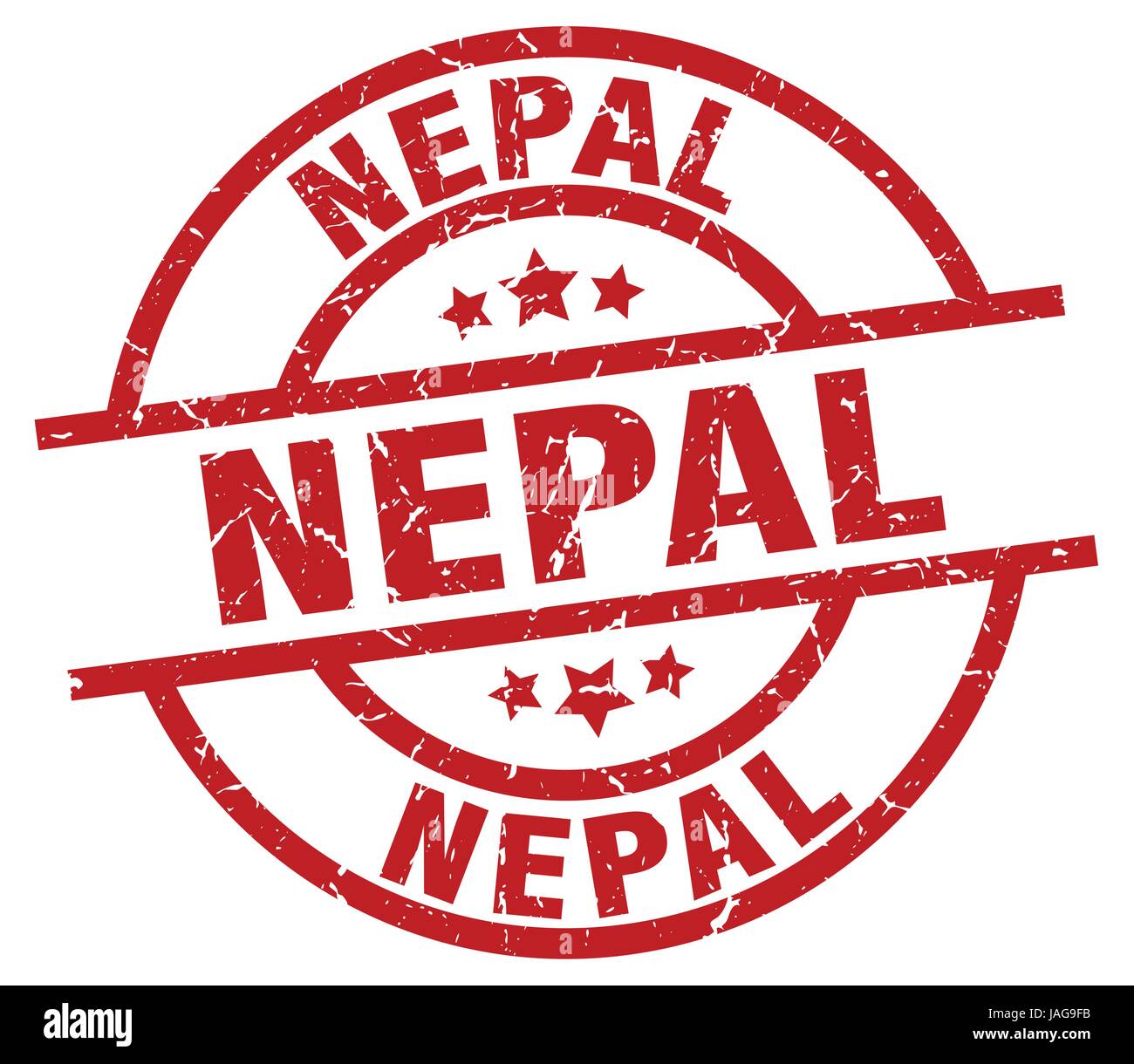 Nepal red round grunge stamp Stock Vector Image & Art - Alamy