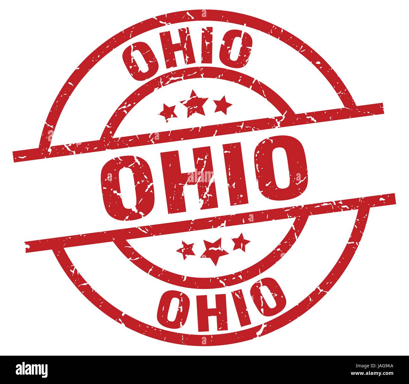 Ohio red round grunge stamp Stock Vector Image & Art - Alamy