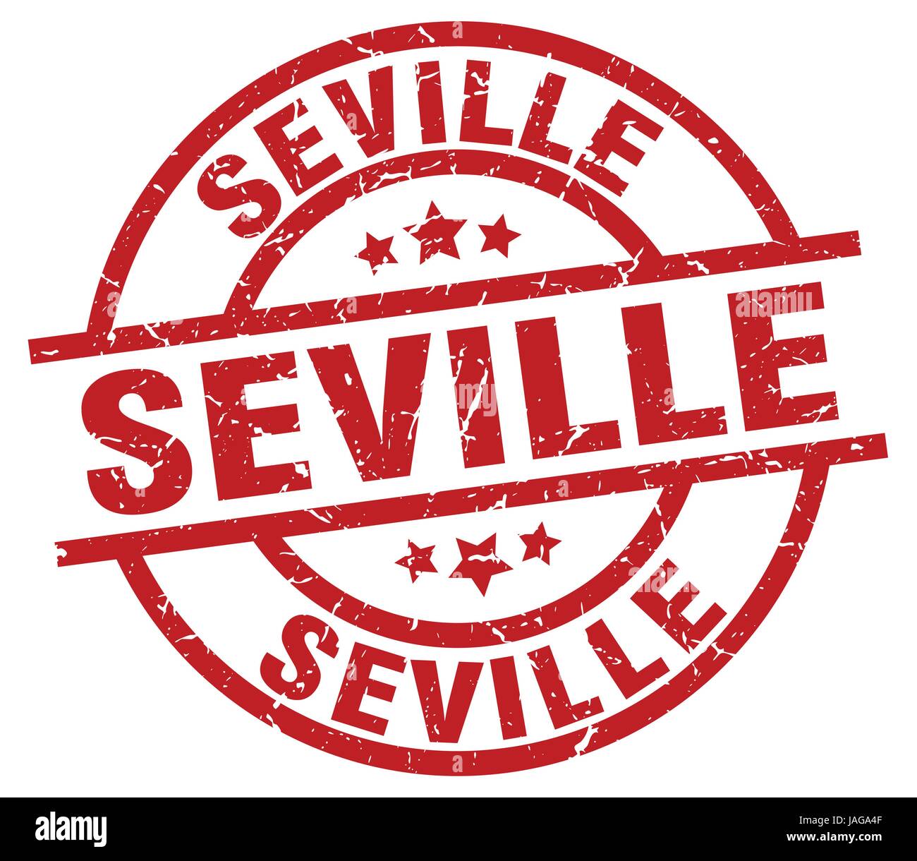 Seville red round grunge stamp Stock Vector Image & Art - Alamy