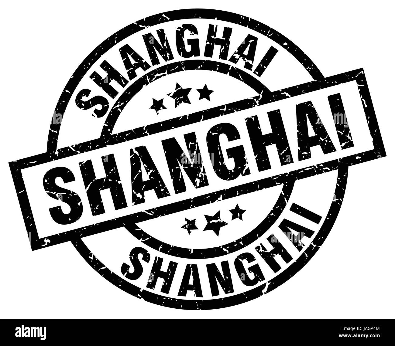 Shanghai black round grunge stamp Stock Vector Image & Art - Alamy