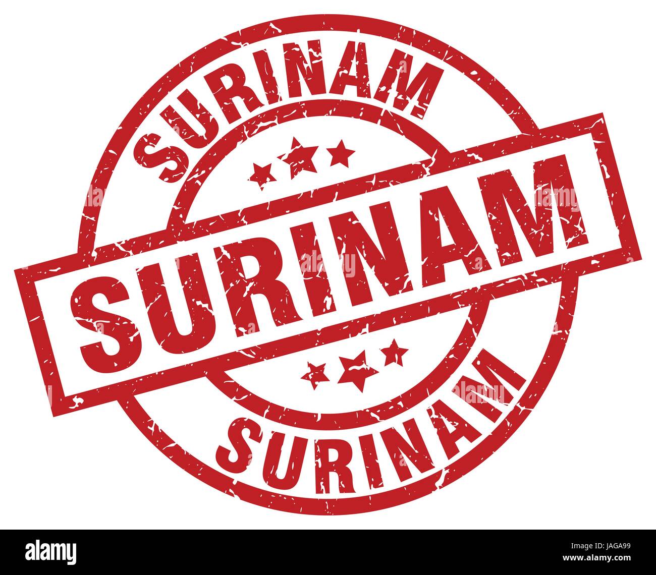 Surinam red round grunge stamp Stock Vector Image & Art - Alamy