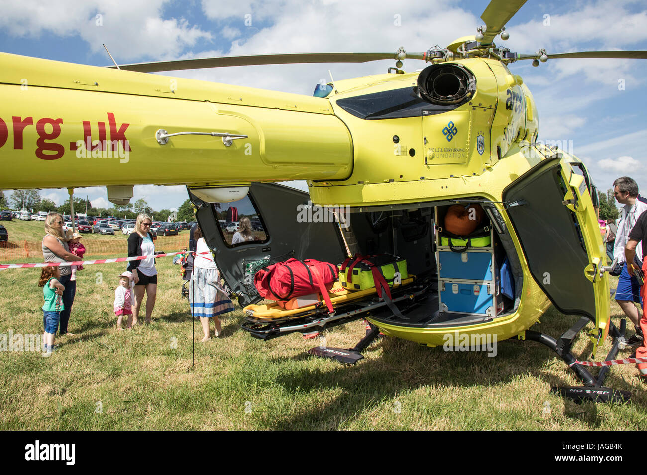 Yorkshire Air Ambulance helicopter attending a charity day at Rawdon ...