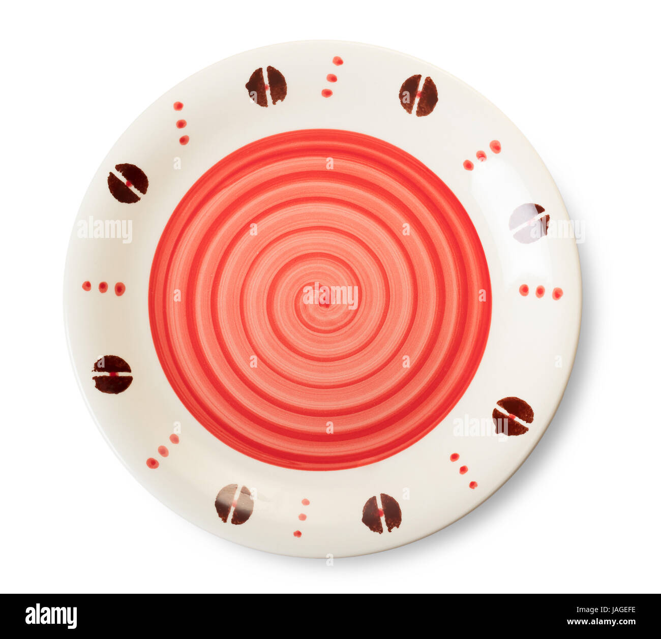colored plate close-up isolated on white background Stock Photo - Alamy