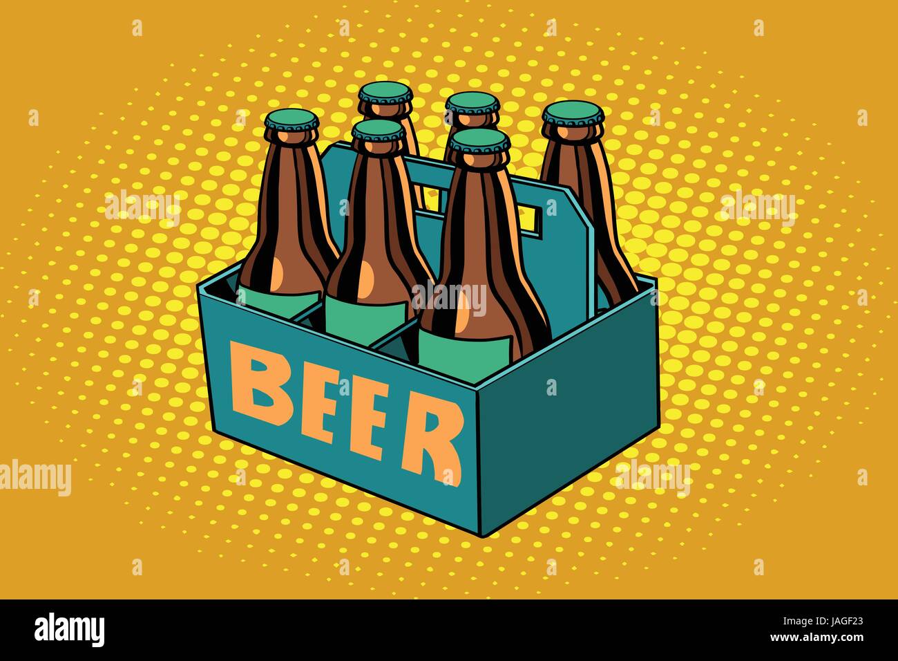 beer packaging. Alcoholic beverages. Pop art retro vector illustration ...