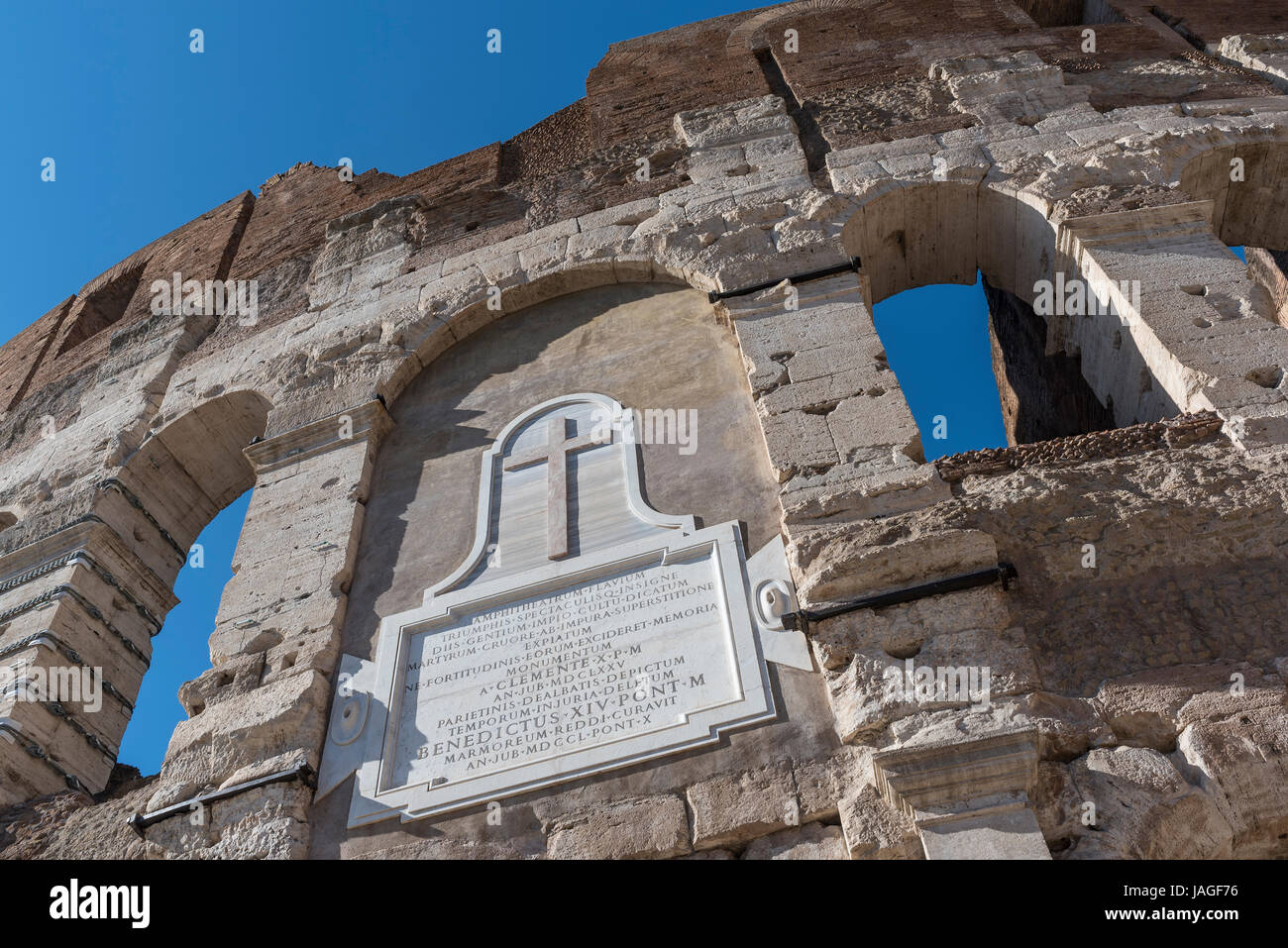 Cross, Colosseum, Rome, Italy Stock Photo - Alamy