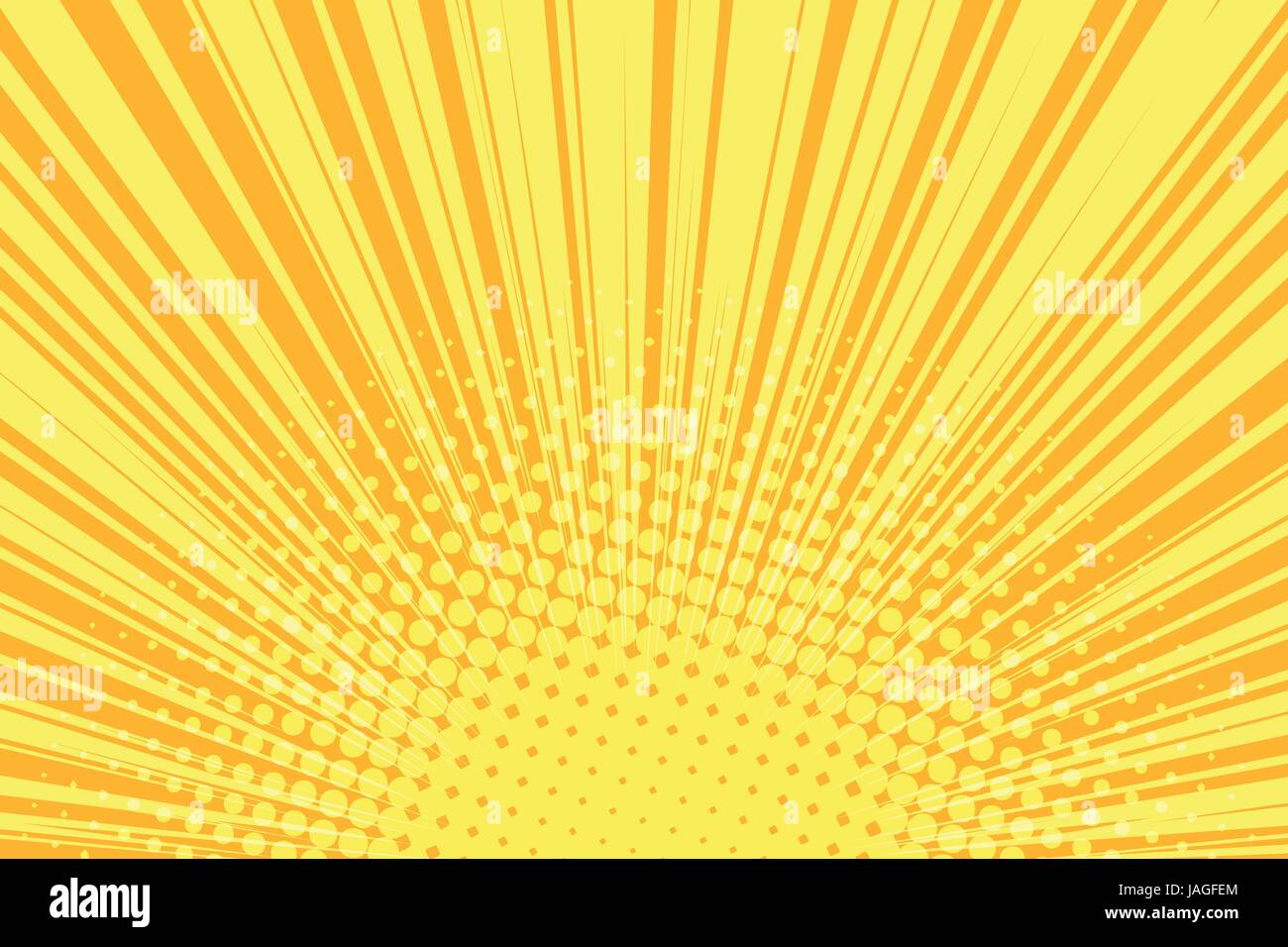 Orange rays pop art comic background. retro vector illustration Stock ...