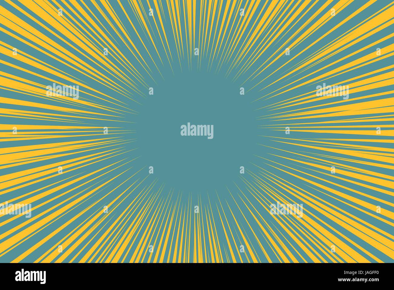 Blue yellow pop art background light from the center retro vector ...