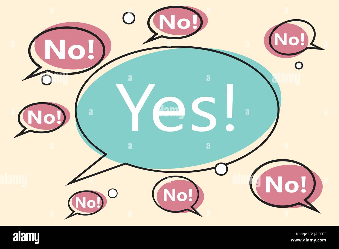 no yes comic bubble. Pop art retro vector illustration Stock Vector ...