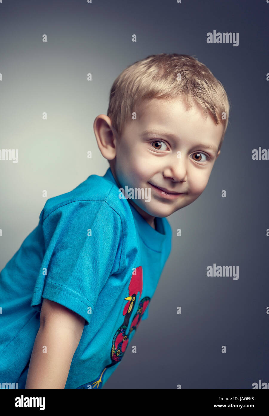portrait og young kid in studio Stock Photo - Alamy