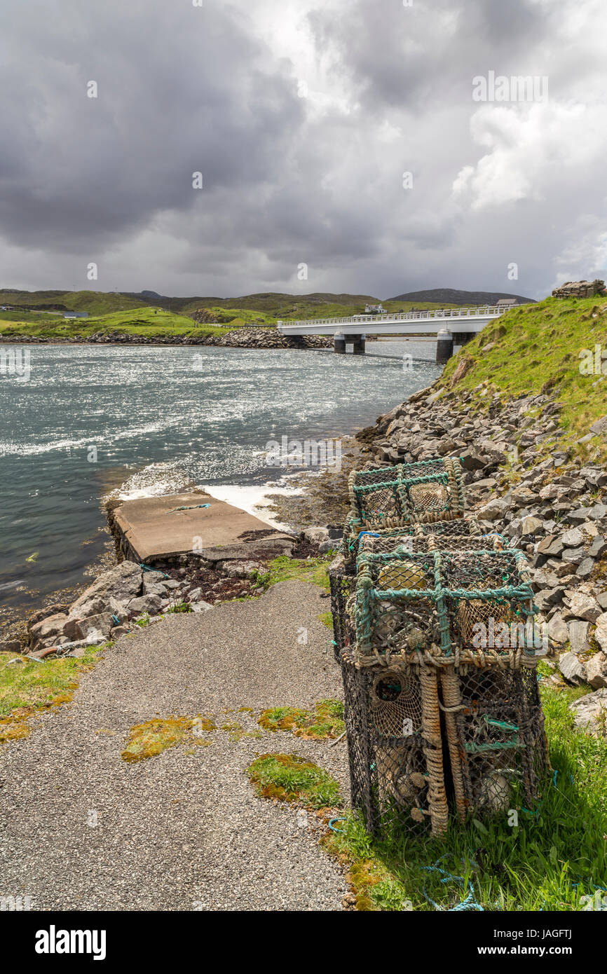 Slipway at the Great Bernera Bridge, Isle of Lewis, Western Isles ...