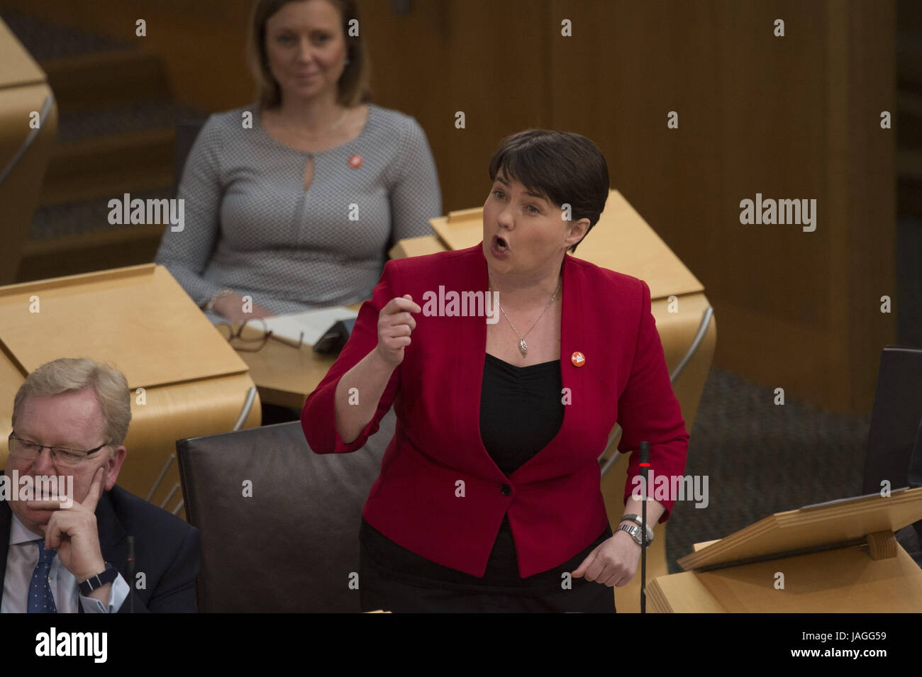 First Minister's Questions in Holyrood, Edinburgh. Featuring: Ruth ...