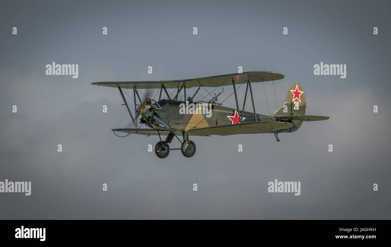 Biggleswade, UK - 7th May 2017: Vintage Russian Polikarpov PO2 in ...