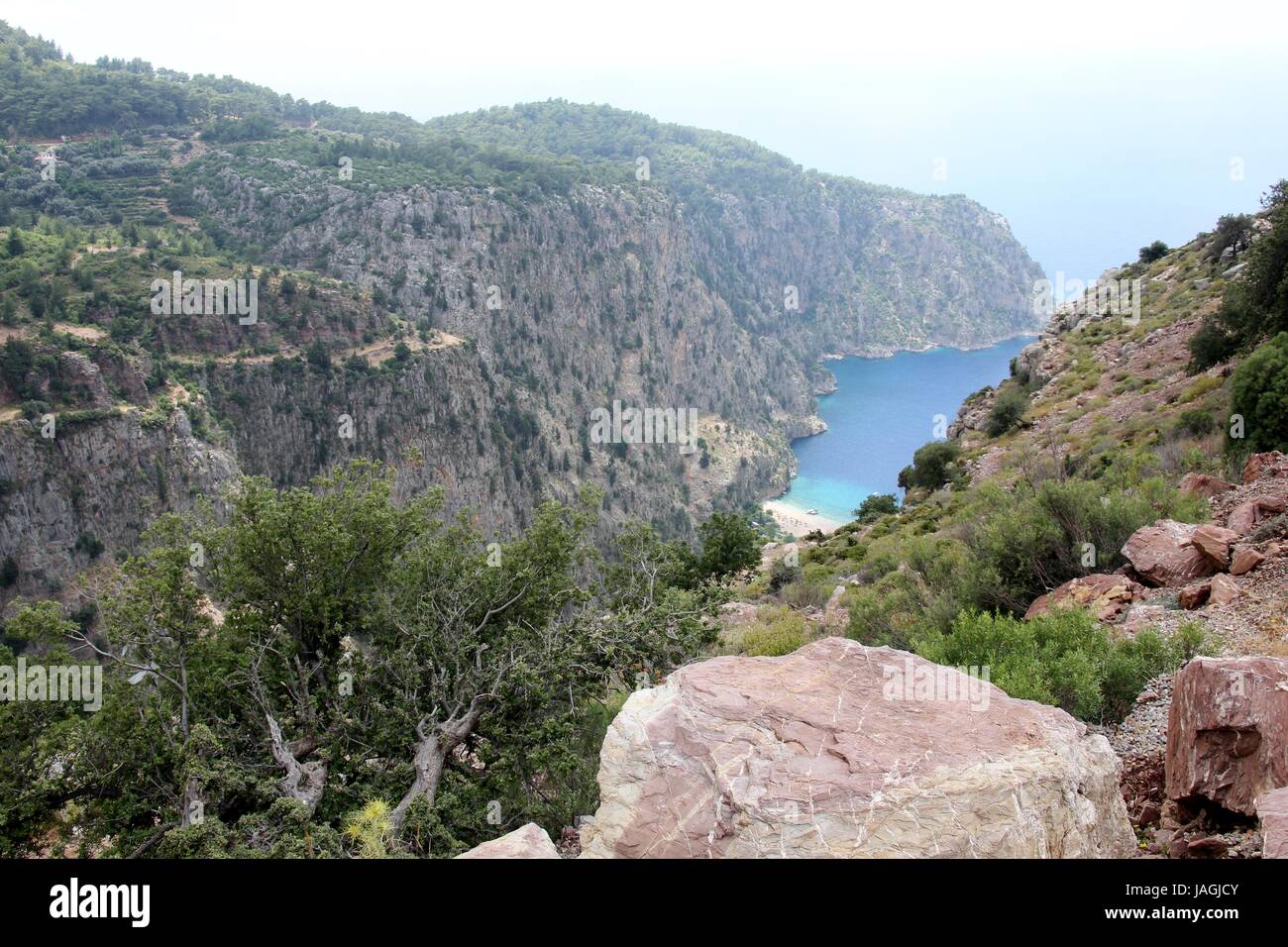 A view of a beautiful scenic bay at Kabak in Turkey, 2017 Stock Photo ...