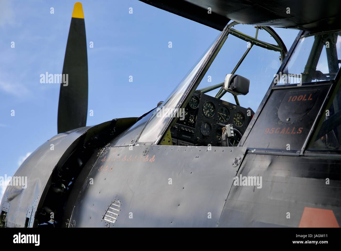 Cockpit of a 1938 Westland Lysander Stock Photo - Alamy