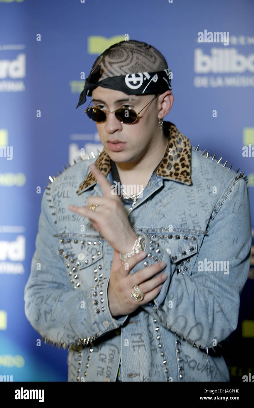 Bad Bunny attending the Billboard Latin Music Awards at Watsco Center ...
